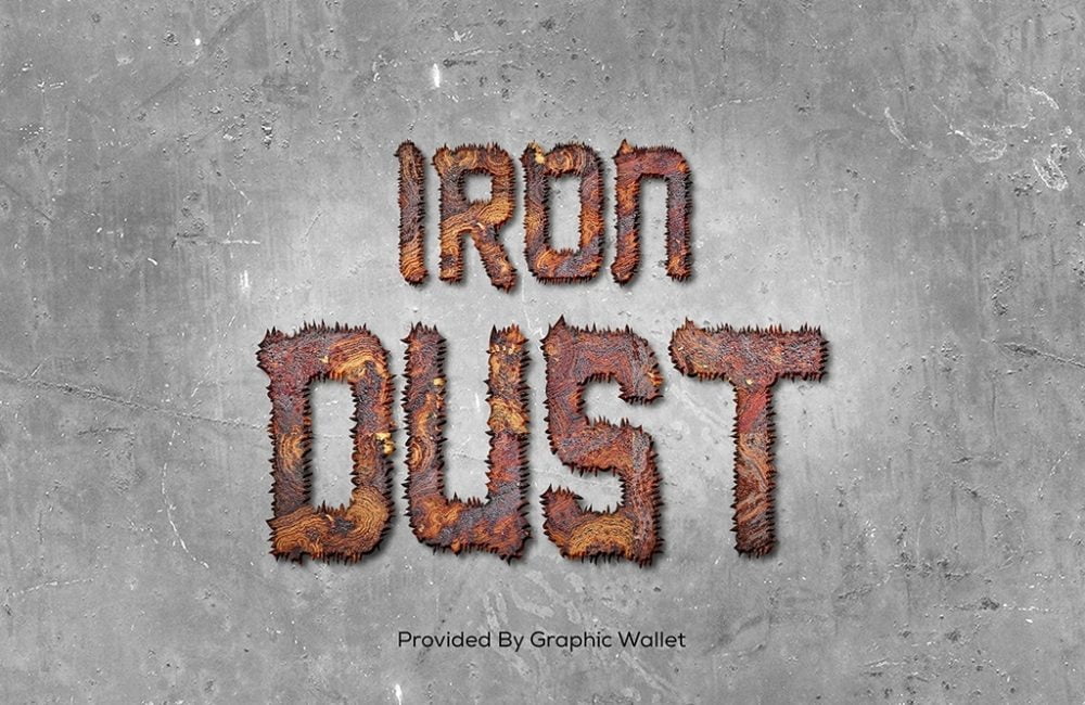 Magnetic Iron Dust Text Effect